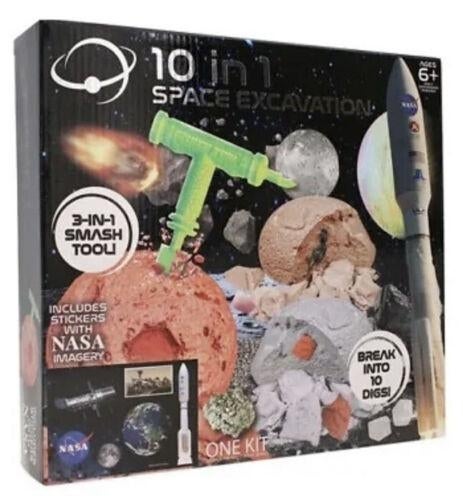 10 in 1 Space Excavation Dig Kit Smash Tool Ages 6+ NASA Imagery ...